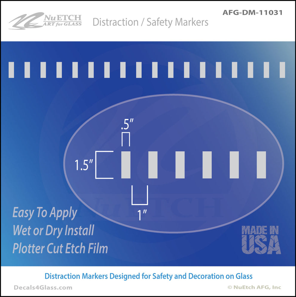 NuEtch - Distraction – Safety Marker AFG-DM-11031 – Decals for Glass by ...