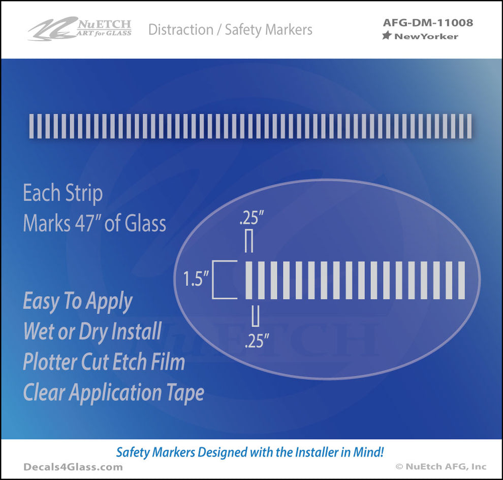 NuEtch - New Yorker Distraction – Safety Marker AFG-DM-11008 Sample Set ...